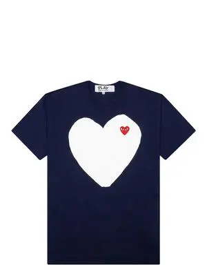 Play Comme Des Garcon Heart Graphic T-shirt - Blue