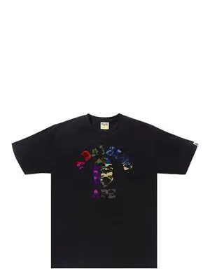 A BATHING APE Mix Camo College Tee - Black