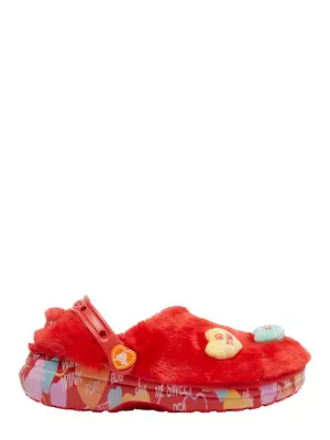CROCS Sweethearts X Classic Fur Clogs - Red