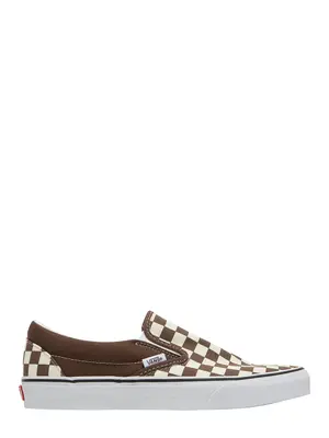 VANS Classic Slip-on In Checkerboard - Brown