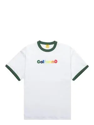 GOLF WANG Happy Logo Ringer Tee /green - White