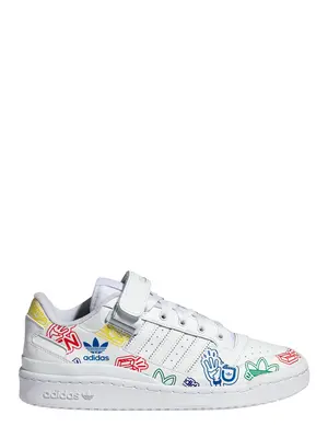Adidas Forum Low Allover Print Sneakers - White