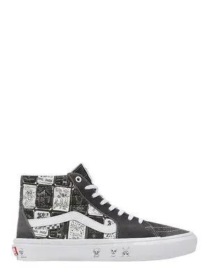 VANS Daniel Johnston X Skate Sk8-Hi 'Hi, How Are You Project' High-Top Sneakers Grey
