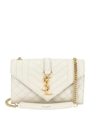 Saint Laurent Envelope Small Chain Bag - White
