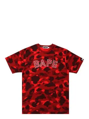 A BATHING APE Color Camo Tee - Red