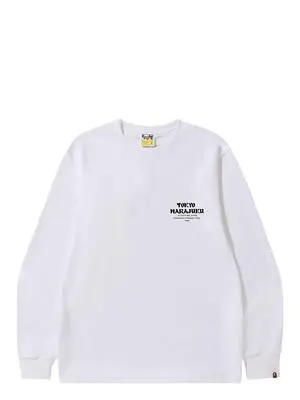 A BATHING APE Japan Culture Daruma Long-sleeve Tee - White