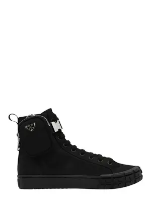 Prada Re-nylon High-top Sneakers - Black