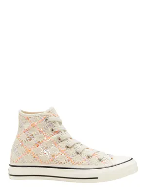 CONVERSE Chuck Taylor All Star High 'boho Crochet' Sneakers - Cream