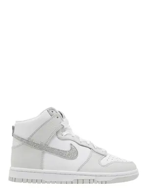 Nike Dunk High 'silver Glitter Swoosh' Sneakers - Grey