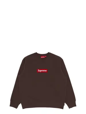 Supreme Box Logo Crewneck - Brown