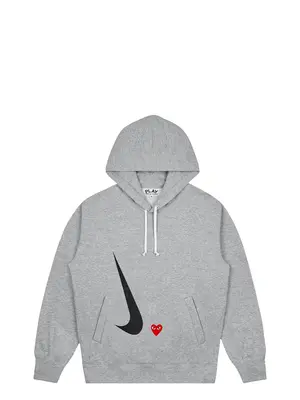 Nike X Comme Des Garçons Play Hoodie - Grey