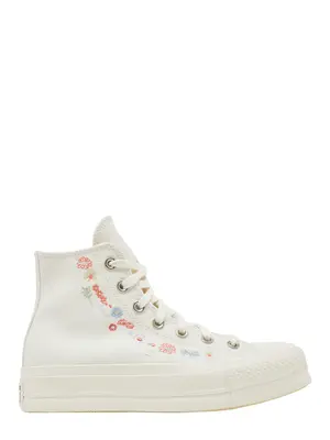 CONVERSE Chuck Taylor All Star Lift Platform Embroidered Floral - Cream
