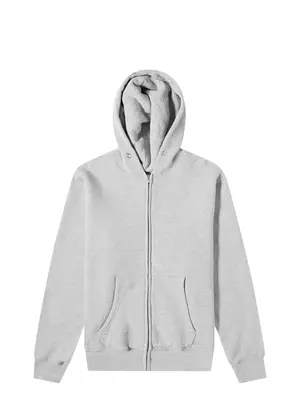 LES TIEN Cropped Zip Hoodie 'heather - Grey
