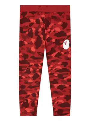 A BATHING APE Color Camo Wide Fit Sweatpants - Red