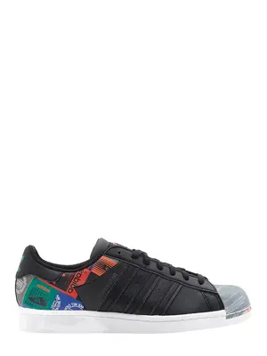 Adidas Superstar Multi Logo Patches Sneakers - Black