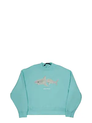 Palm Angels Shark Crewneck - Blue