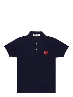 Play Comme Des Garcon Emblem Polo Tee - Blue