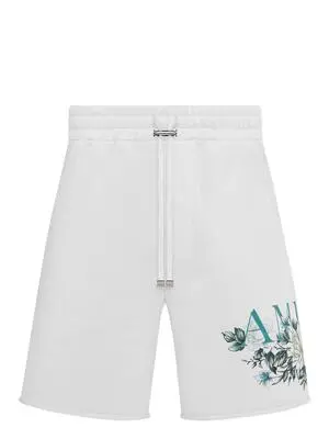 Amiri Floral Logo Short - White