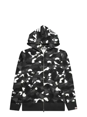 A BATHING APE City Camo Shark Full Zip Hoodie Black