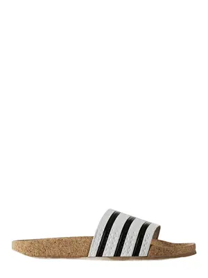 Adidas Adilette Cork Slides - White
