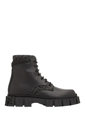 Fendi Force Lace-up Boots - Black
