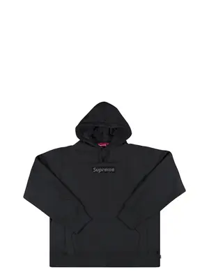 Supreme X Swarovski Box Logo Hooded Sweatshirt - Black