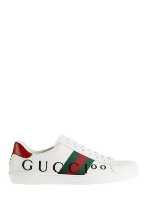 Gucci Ace 100 Printed Sneakers - White