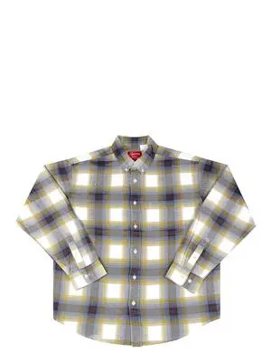 Supreme Brushed Plaid Flannel Shirt 'natural - Tan