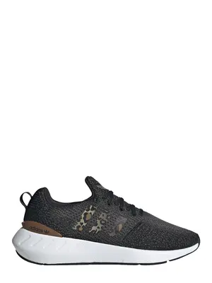 Adidas Swift Run 22 Leopard Sneakers - Black