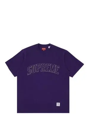 Supreme Sketch Embroidered Short-sleeve Top 'purple' Purple