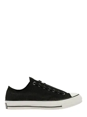 CONVERSE Chuck 70 Zip Low Embossed Suede Sneakers - Black