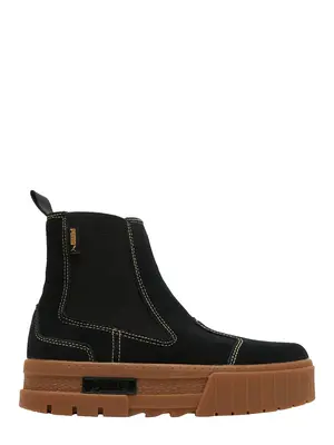 PUMA Mayze Chelsea Suede Gum Boot - Black