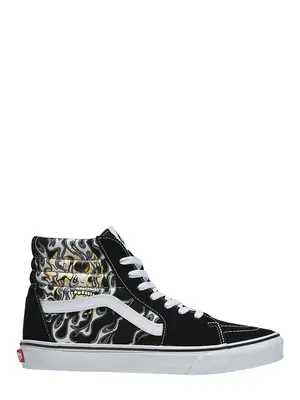 VANS Sk8-hi Flame Skull High-top Sneakers - Black