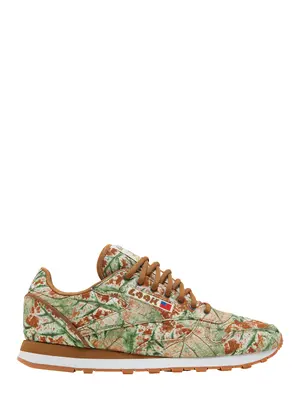 REEBOK Lqqk Studios X Classic Leather 'leaf Camo' Sneakers - Brown
