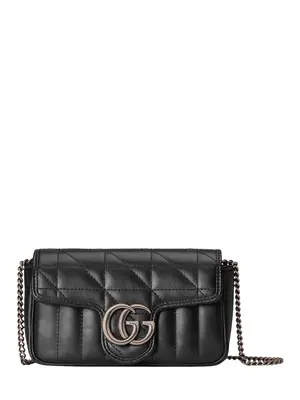 Gucci Gg Marmont Super Mini Bag - Black