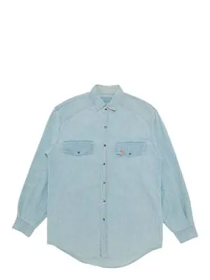SKY HIGH FARM WORKWEAR Exclusive For Manifesto Denim Shirt 'light Wash - Blue