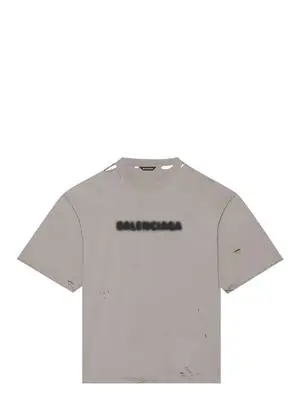 Balenciaga Blurry Wide Fit T-shirt 'steel /black - Grey