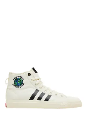 Adidas André Saraiva X Nizza Hi Rf 'the World Needs Love' Sneakers - White
