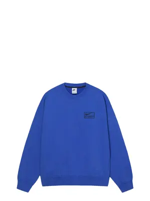 StÜssy X Nike Acid Wash Fleece Crew - Blue