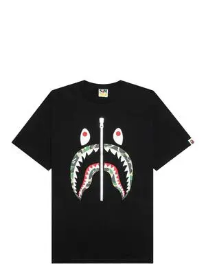 A BATHING APE Abc Camo Shark Tee /green - Black