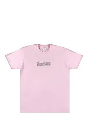 Supreme X Kaws Chalk Logo Tee 'light Pink' Pink