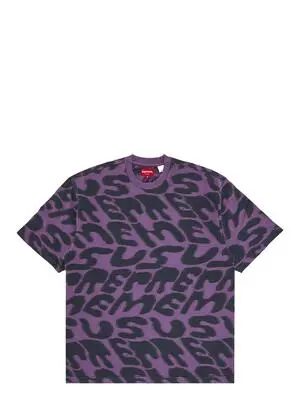 Supreme Stacked Intarsia Short-sleeve Top - Purple