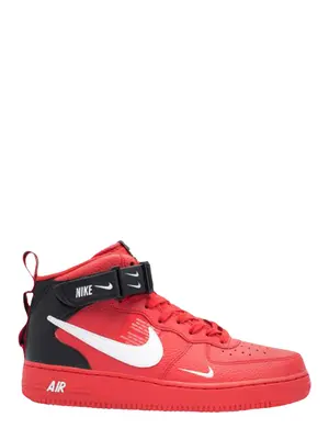 Nike Force 1 Mid '07 Lv8 'overbranding' Sneakers - Red