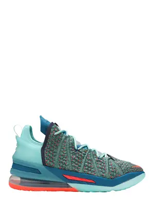 Nike Lebron James Family Foundation X Lebron 18 'we Are Family' Sneakers - Teal
