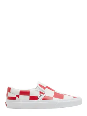 VANS Classic Leather Check Slip-on Sneakers - White