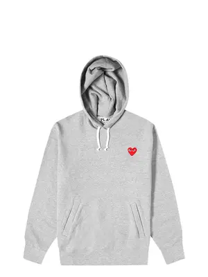 Play Comme Des Garcon Hooded Sweatshirt - Grey