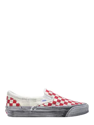 VANS OG Classic Slip-On LX Stressed Checkerboard Red