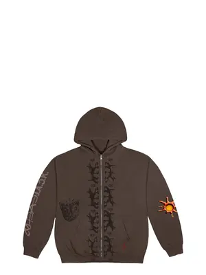 CACTUS JACK BY TRAVIS SCOTT Yup! Zip Hoodie - Brown | Editorialist