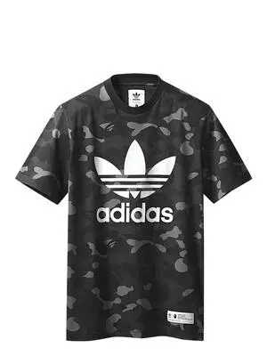 A BATHING APE X Adidas Adicolor T-shirt 'cinder - Grey