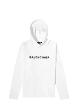 Balenciaga No Rib Hoodie - White